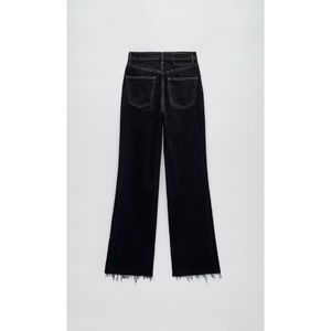 Zara | Jeans | Zara High Rise Straight Leg Black Jeans | Poshmark